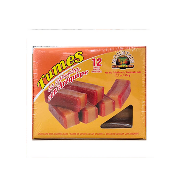 Tumes de guayaba con arequipe 12 Unidades 504g – sultana market